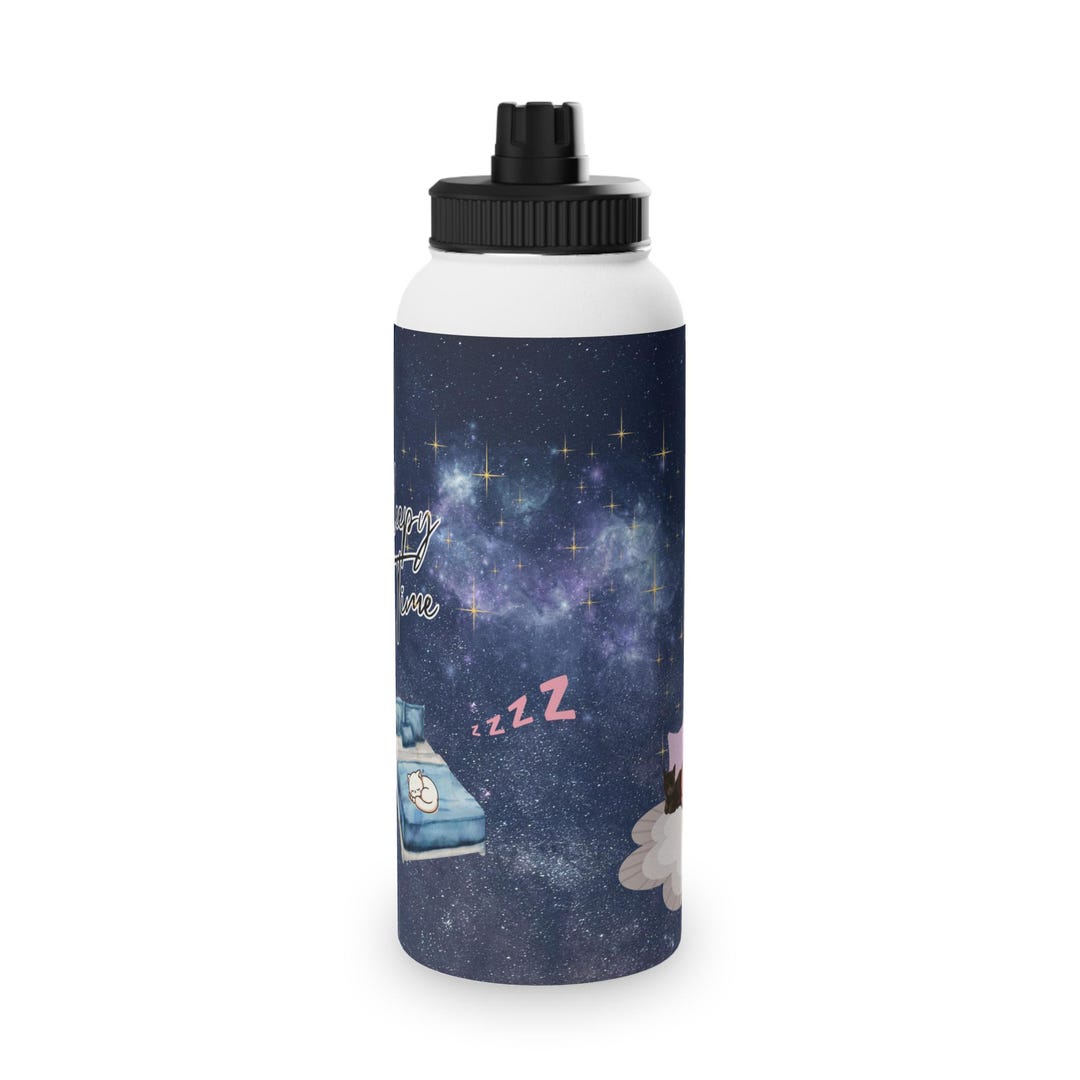 Starry Night Water Bottle: Dreamy Hydration Under the Moon, Galaxy ...