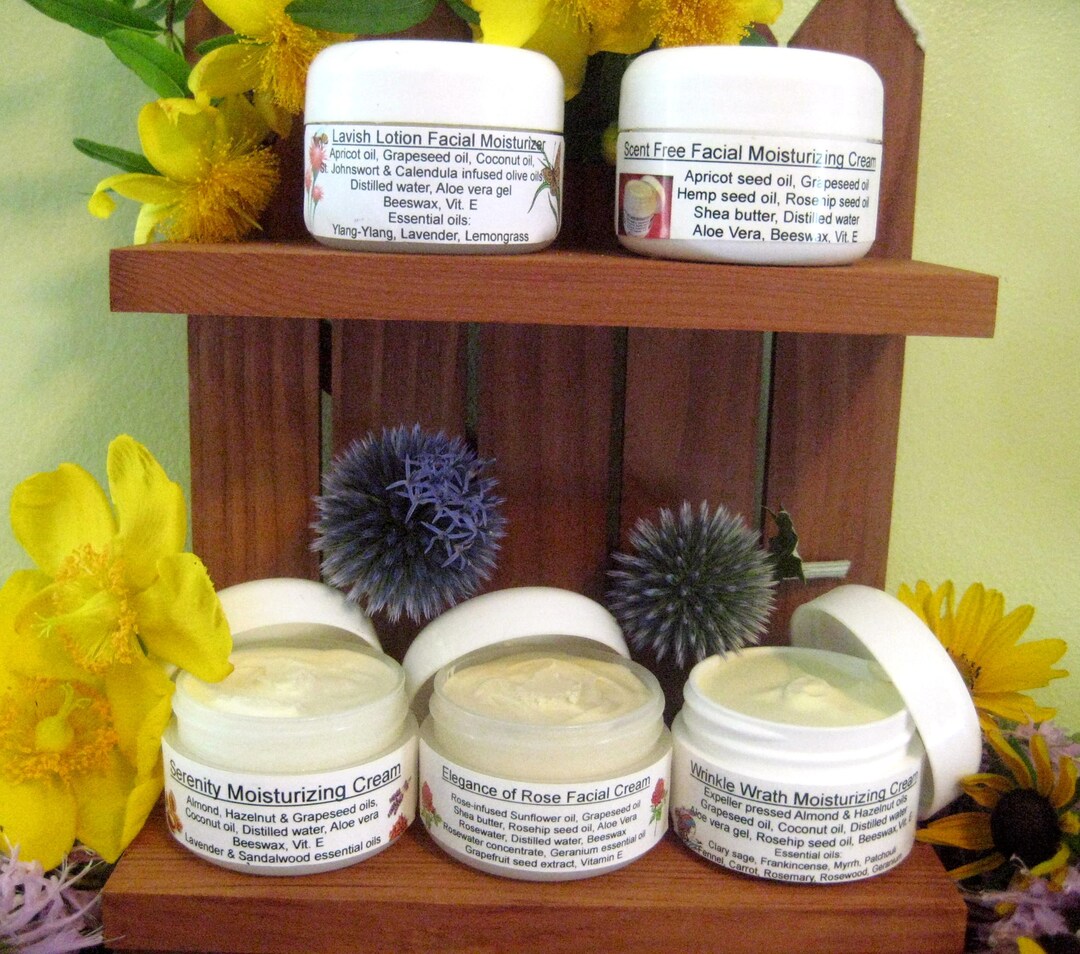 Facial Moisturizing Creams Sample Pack, 1/2 Oz Each Variety 5 Pack - Etsy
