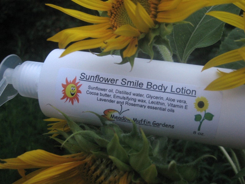 Hand or Body Lotion Rosemary Lavender Sunflower Smile - Etsy
