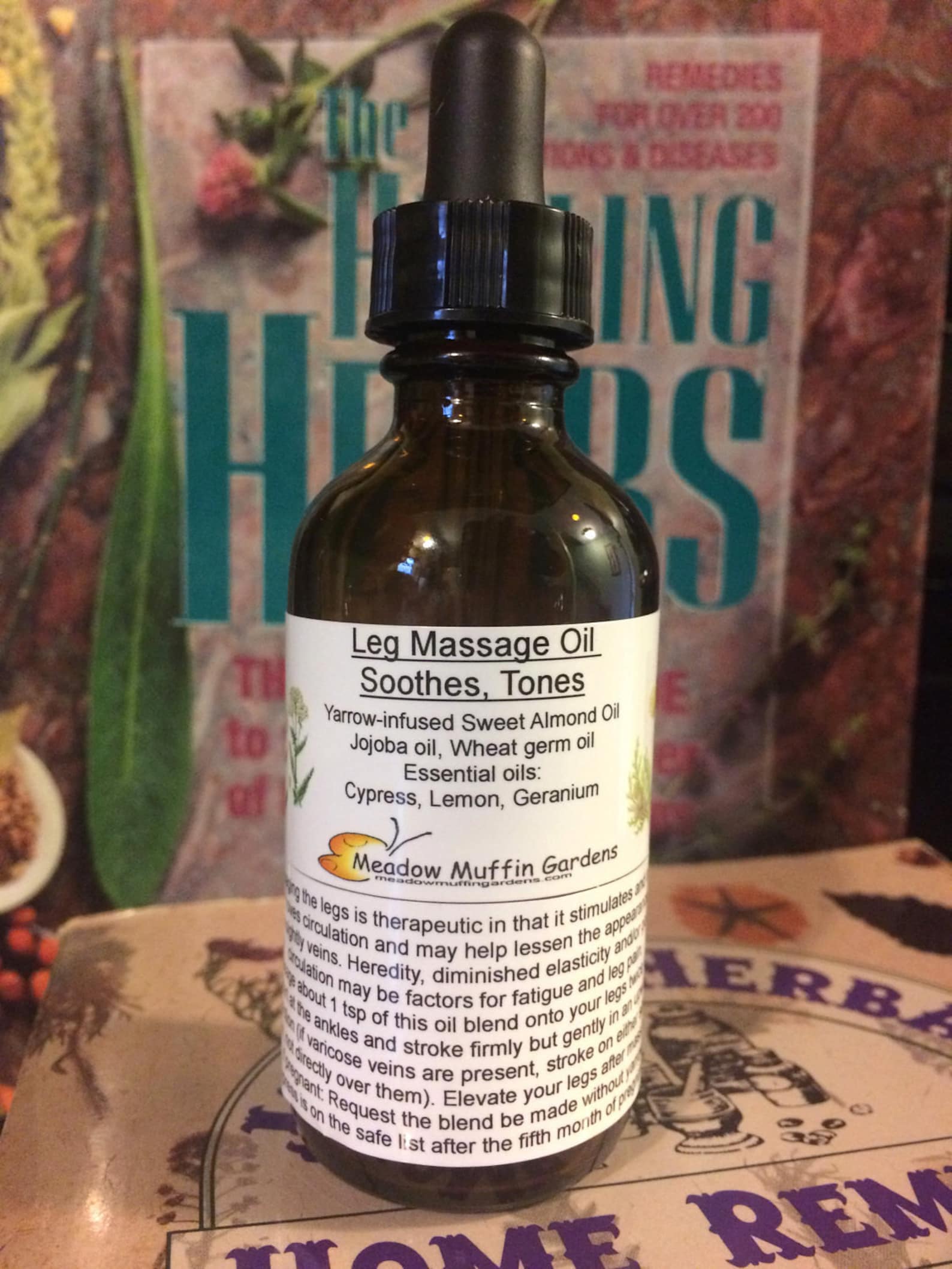 Leg Massage Oil, Liniment Oil Blend, Yarrow, Wildcrafted Herb - Etsy