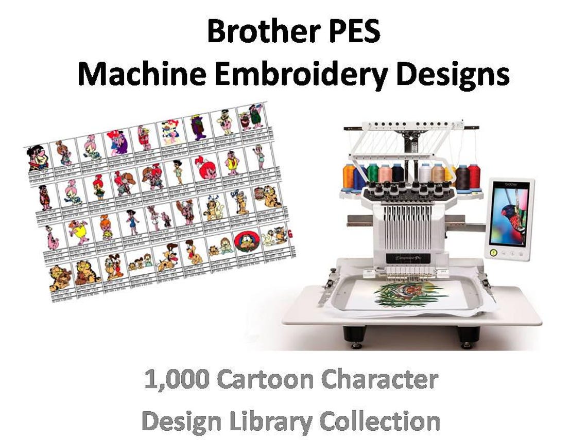 1,000 Cartoon Character Brother PES Format (other Formats Available ...