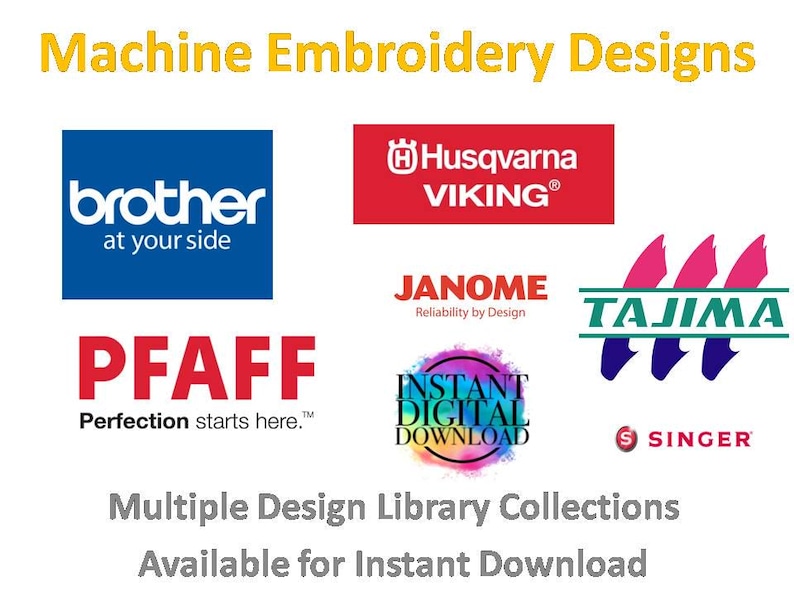 Brother PES Format Machine Embroidery Designs Library - 33,000+ Designs ...