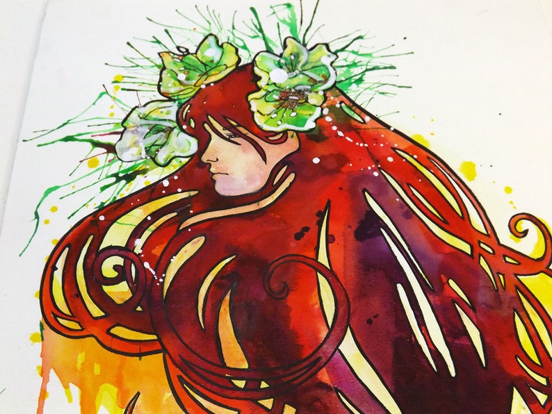 Flower Sprite Original Watercolor Painting - Etsy