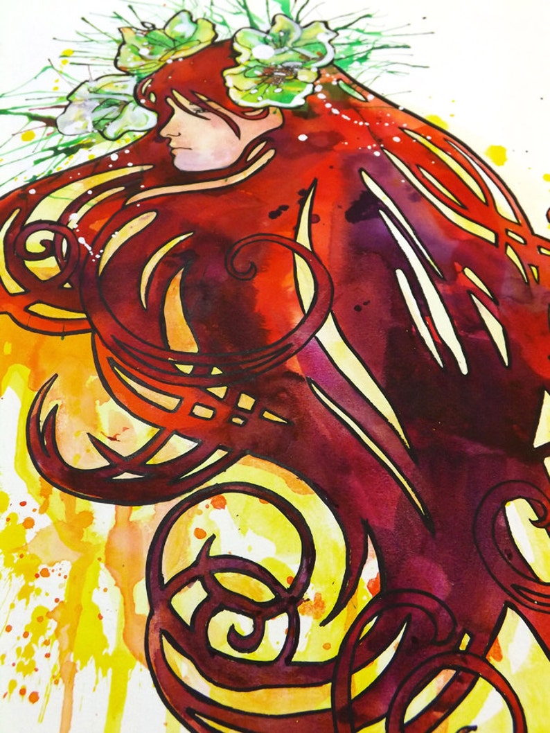 Flower Sprite Original Watercolor Painting | Etsy