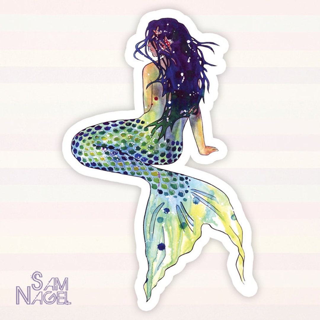 Mermaid - Vinyl Sticker - Etsy