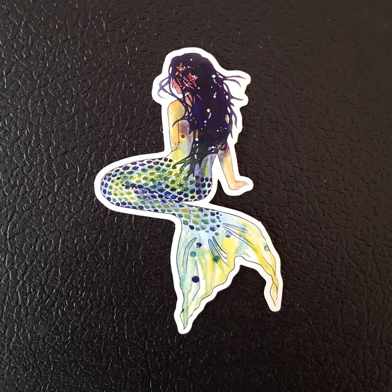 Mermaid vinyl sticker | Etsy