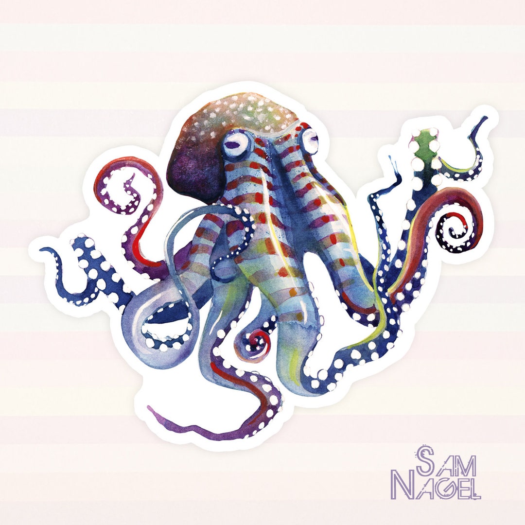 Octopus 1 - Vinyl Sticker - Etsy
