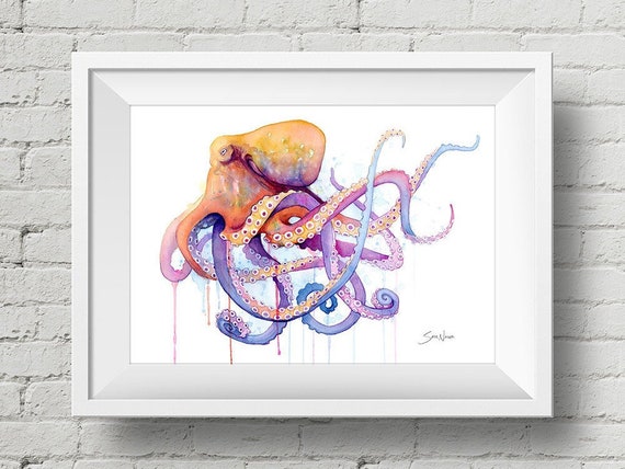 Colorful Octopus Drawings