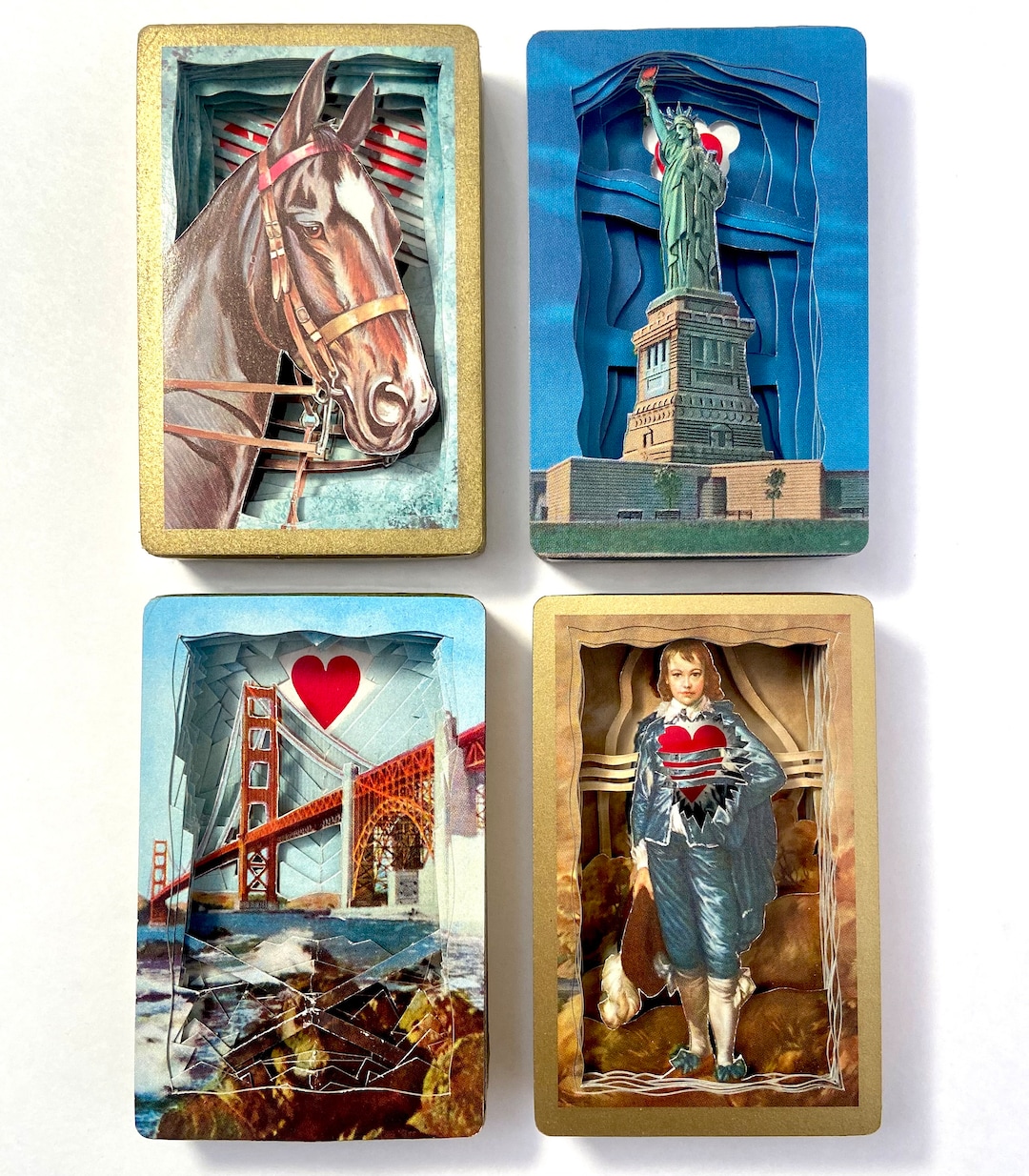 Lonely Hearts / Vintage Hand Cut Playing Card Decks - Etsy