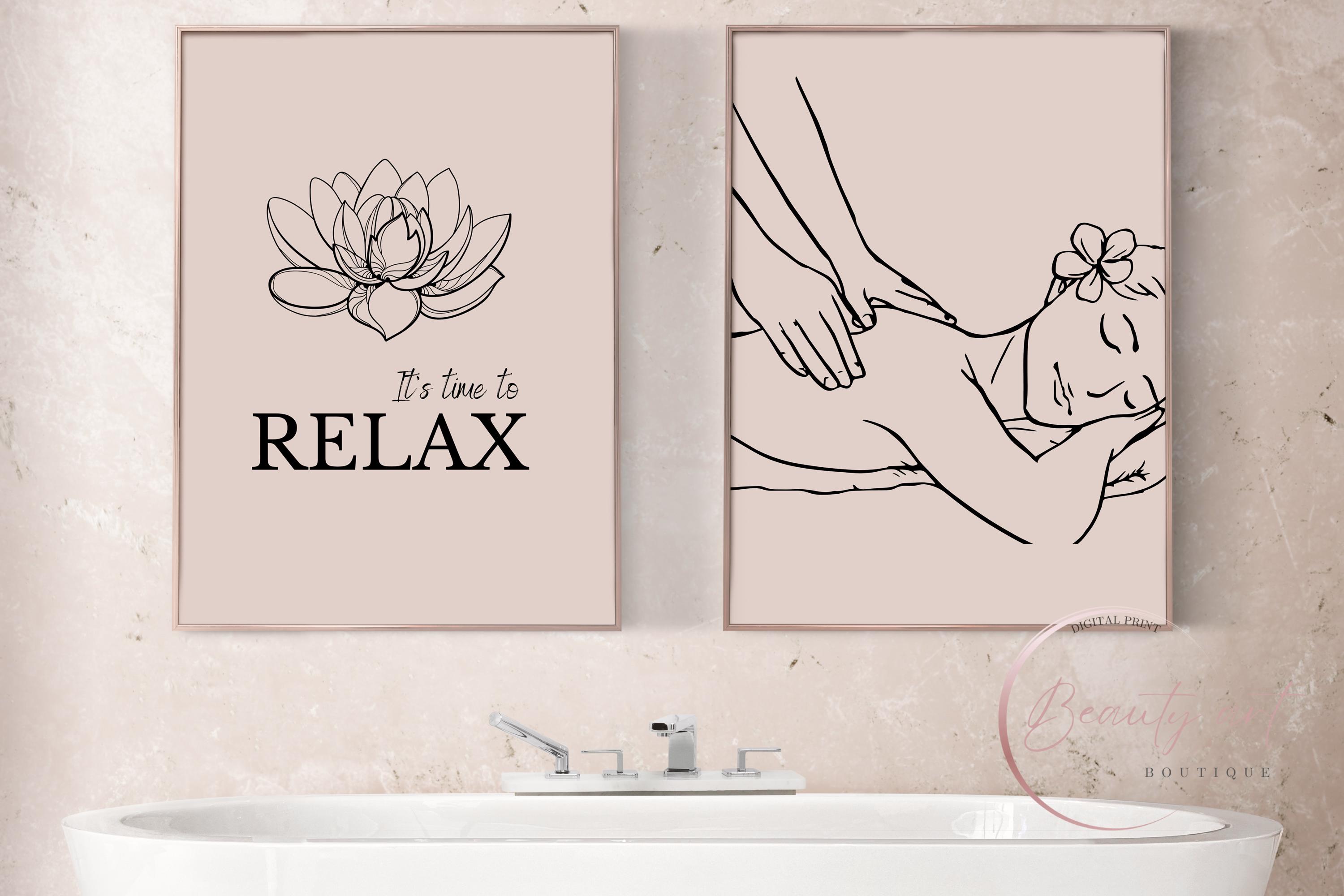 Spa Wall Art Prints, Massage Decor (digital Download) - Etsy