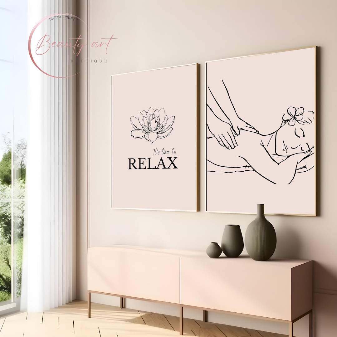 Spa Wall Art,facial Massage Posters,massage Parlor Decor,beautician ...