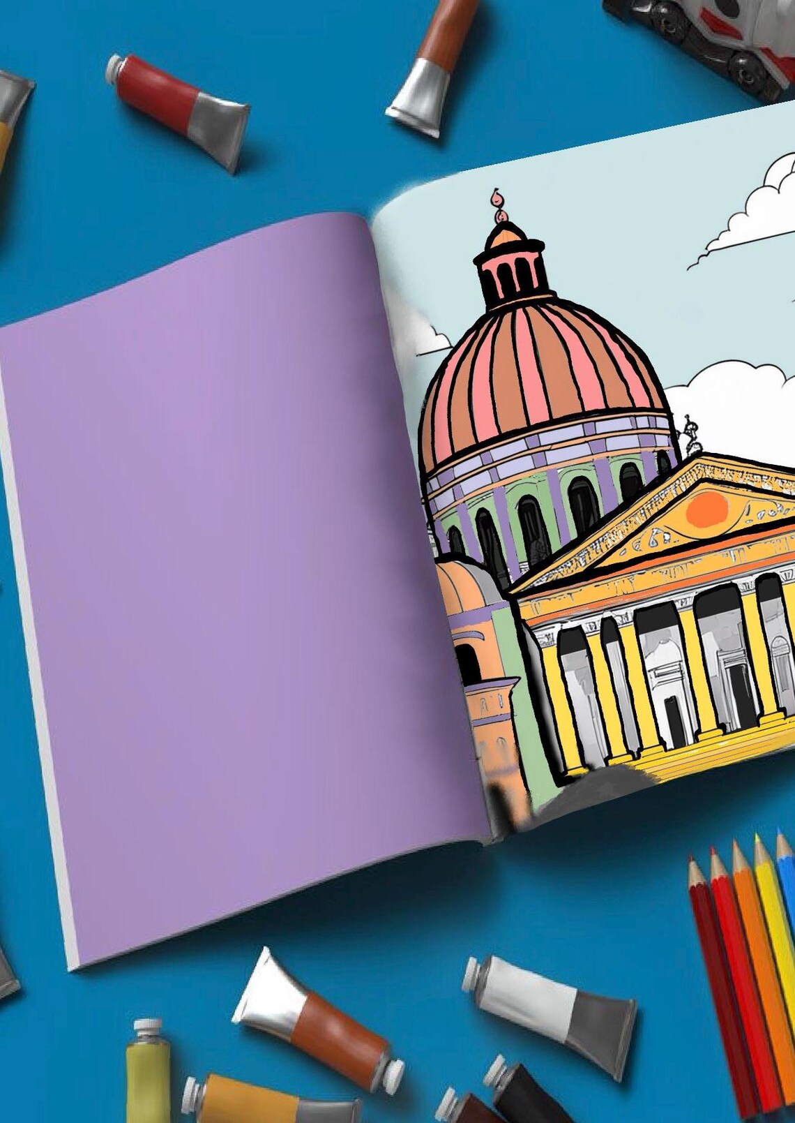 Italian Coloring Book Printable - Etsy