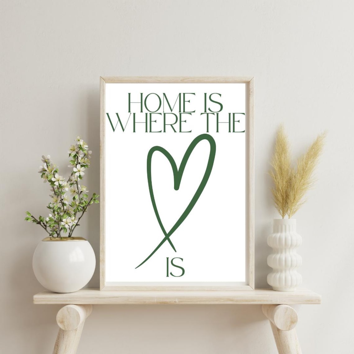 Home is Where the Heart is Printable Digital A5 Poster | Home Decor - Etsy