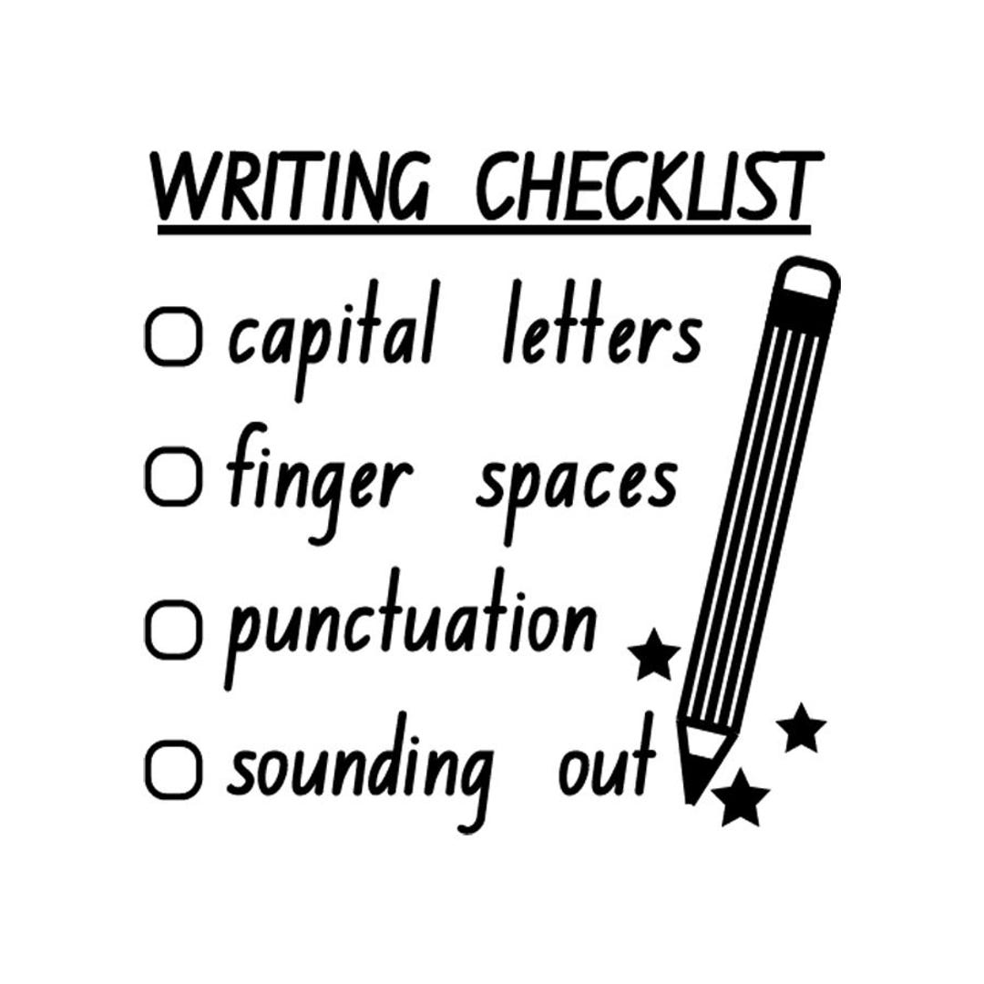 Writing Checklist Stamp - Etsy