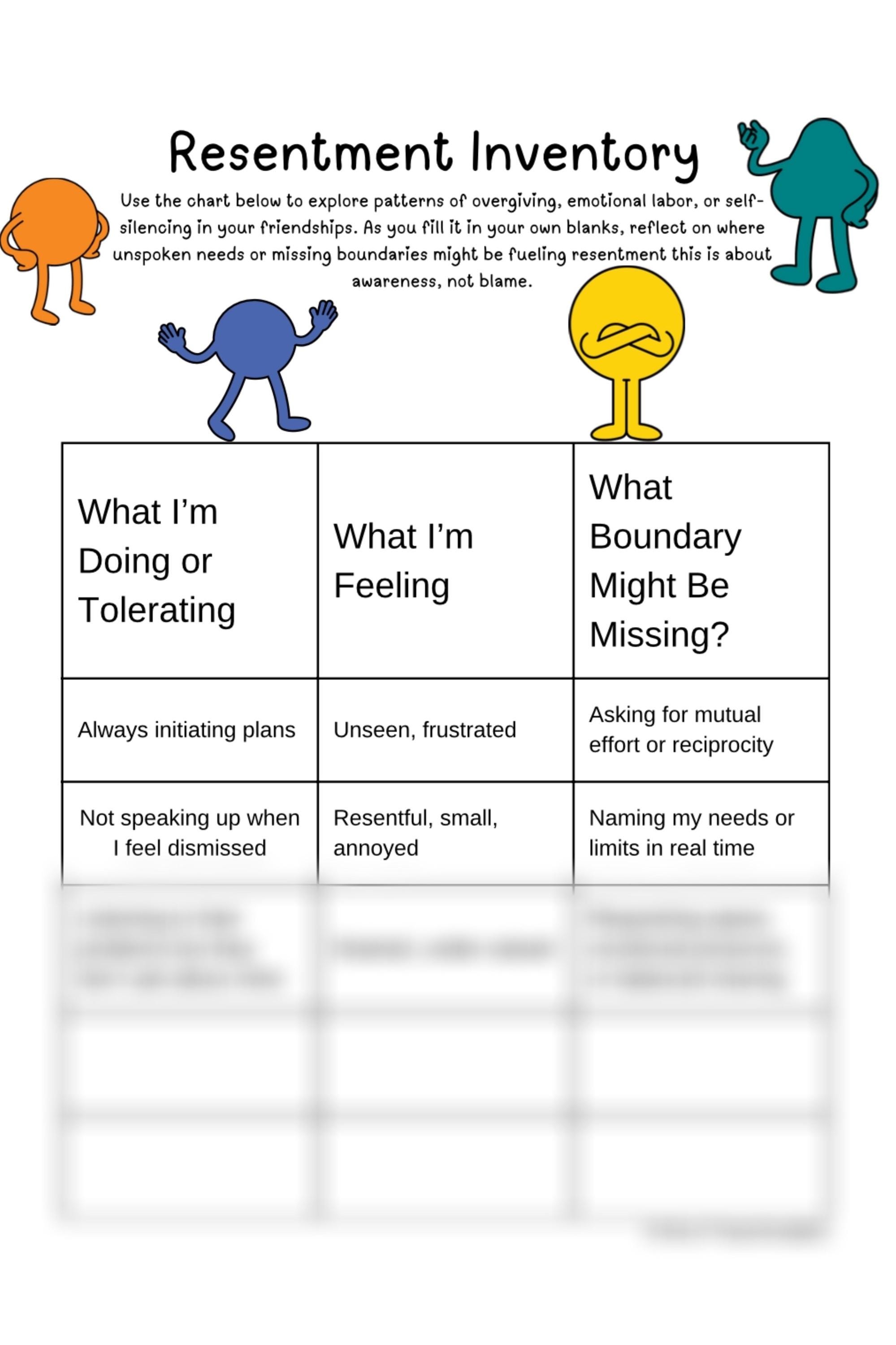 Friendship Reflection Printable Worksheets | Therapist-designed 3 ...