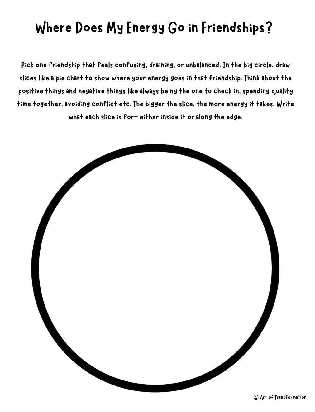 Friendship Reflection Printable Worksheets | Therapist-designed 3 ...