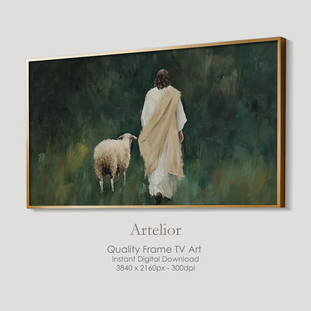The Lord is My Shepherd, Psalm 23, Frame TV Art, Lost Sheep, Jesus Art ...