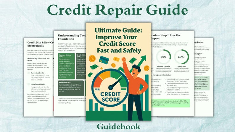 Credit Score Improvement Guide: Fast Credit Repair Tips (PDF Ebook) - Etsy