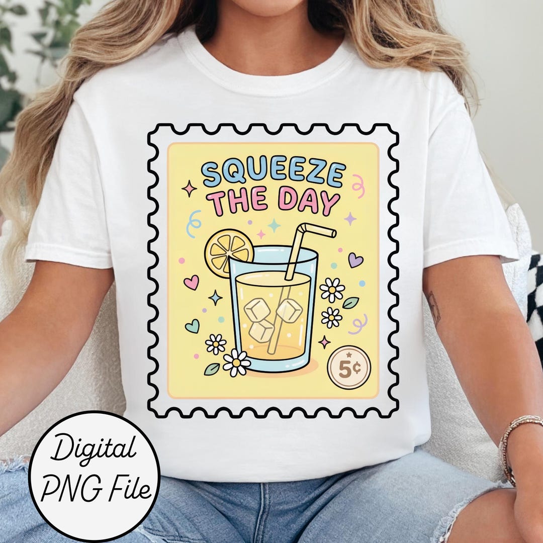 Summer Lemonade PNG, Squeeze the Day Lemon Sublimation DTF Design ...
