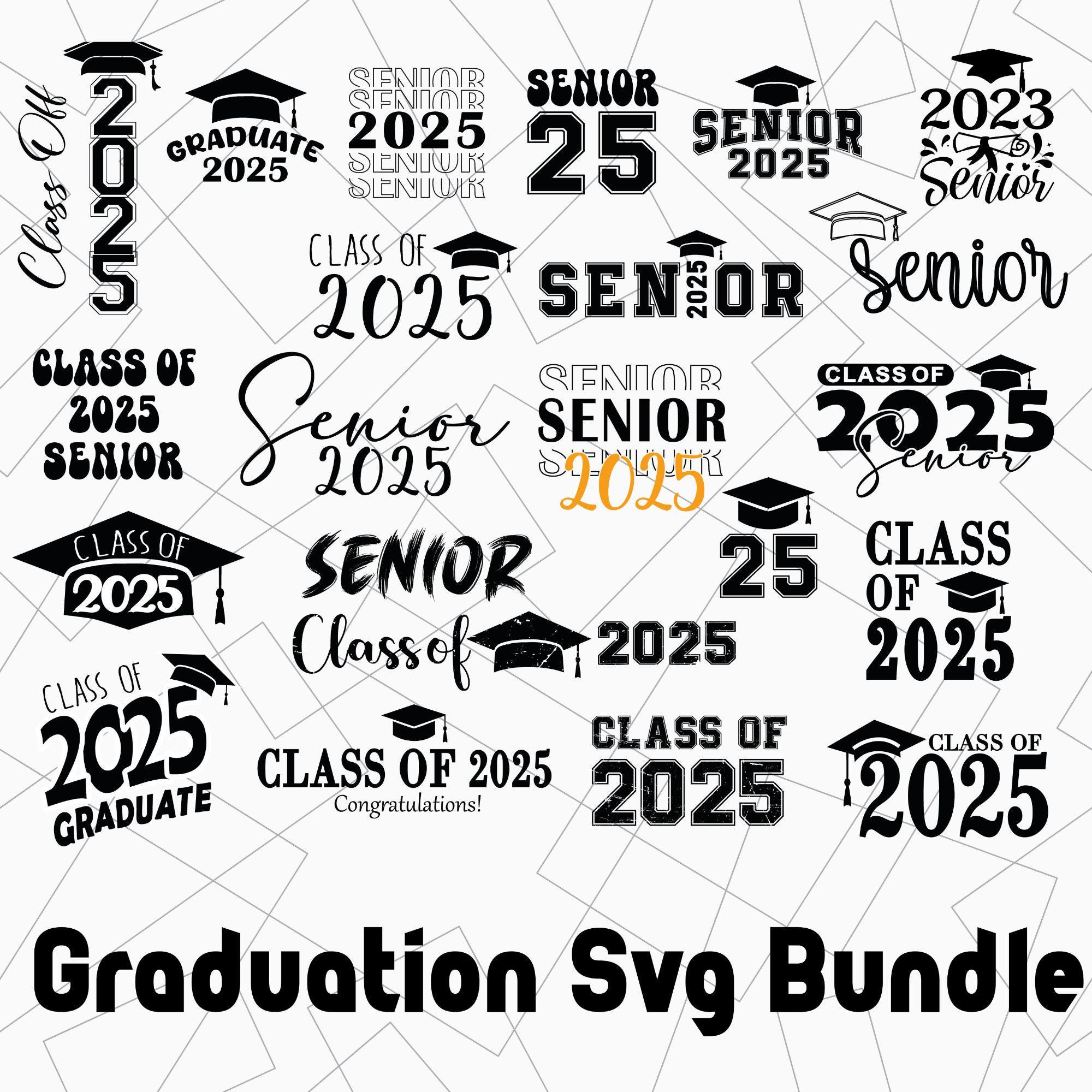 Graduation Svg Bundle, Graduation Cap Svg, Grad 2025, Class of 2025 ...