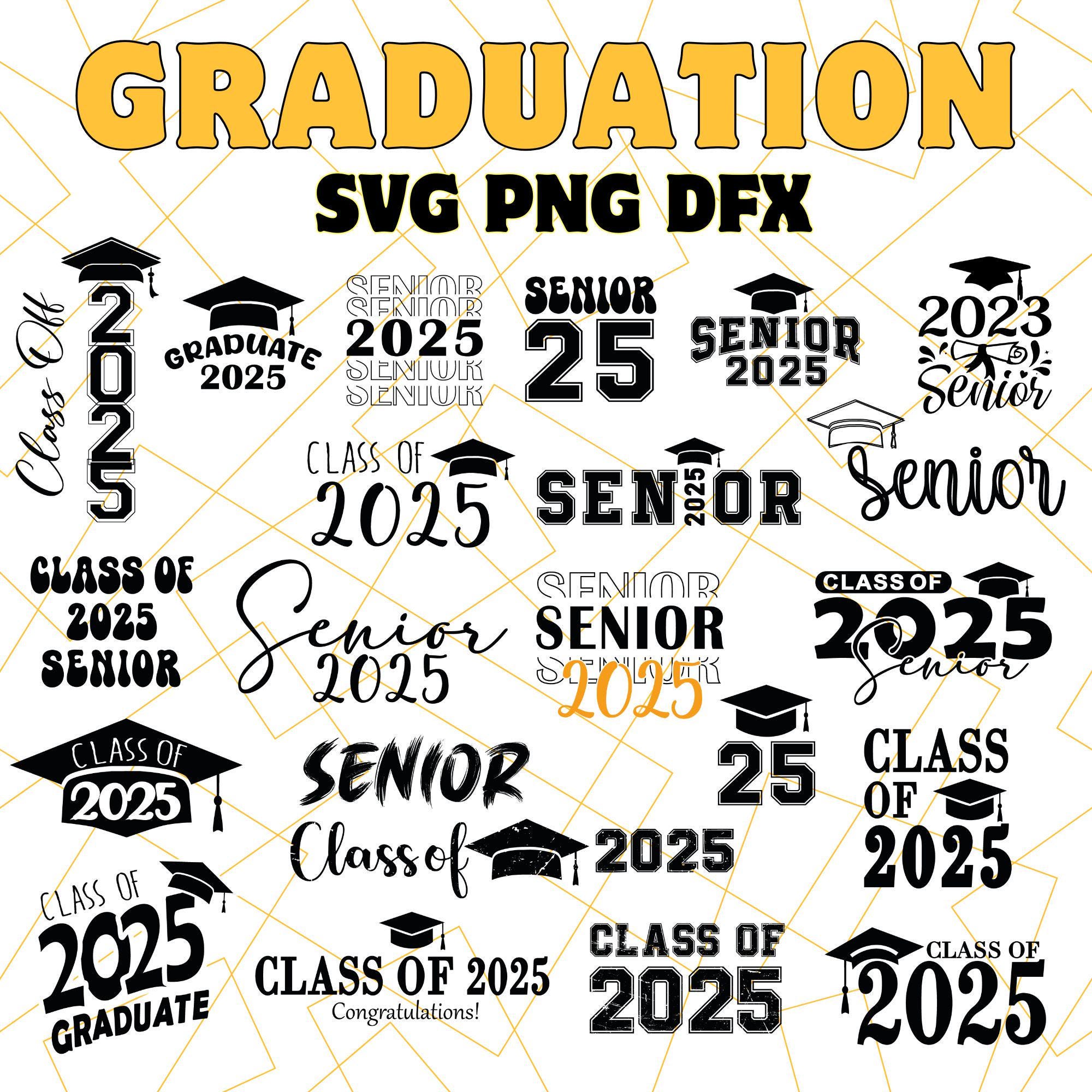 Graduation Svg Bundle, Graduation Cap Svg, Grad 2025, Class of 2025 ...
