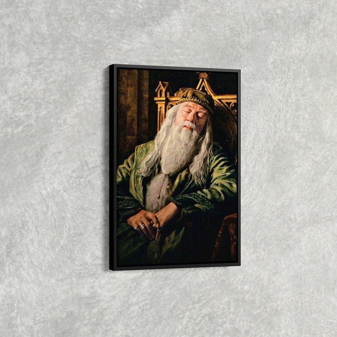 Magic School Professor Oil Painting, Sleeping Headmaster Poster, Magic ...