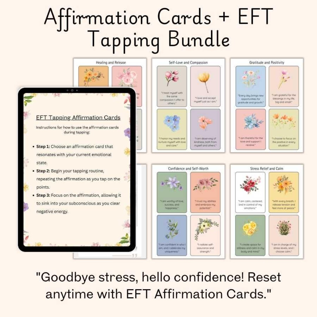 EFT Tapping Affirmation Cards + Scripts | Quick Emotional Reset ...