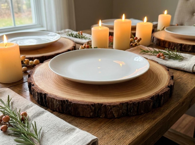 Rustic Tree Slice Centerpiece – Natural Wood Slab – Decor or Crafts ...