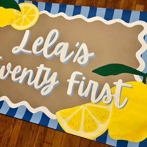 Lemon Birthday Banner - Amalfi Coast Birthday Decor - Lemon Theme Party ...