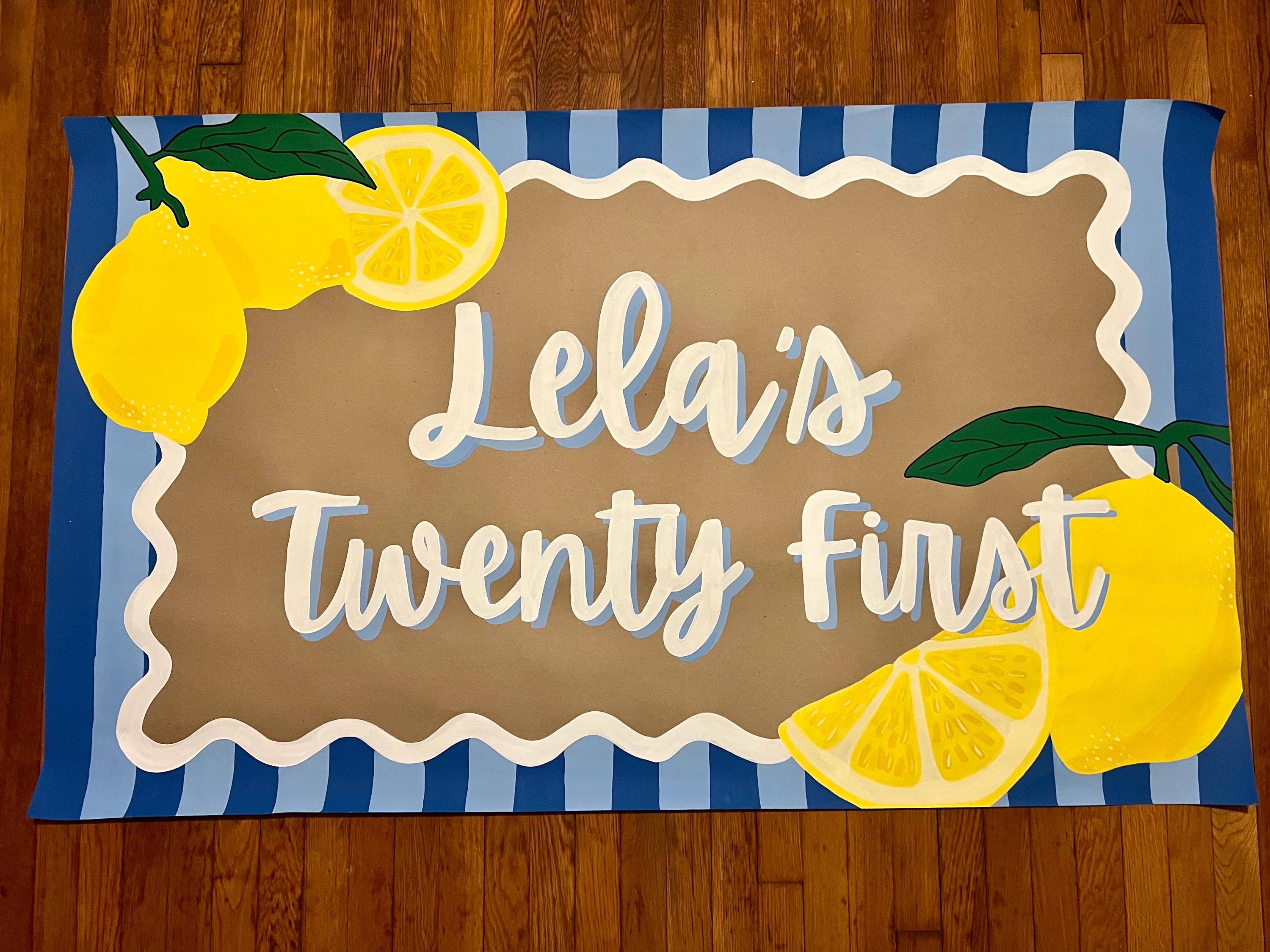 Lemon Birthday Banner - Amalfi Coast Birthday Decor - Lemon Theme Party ...