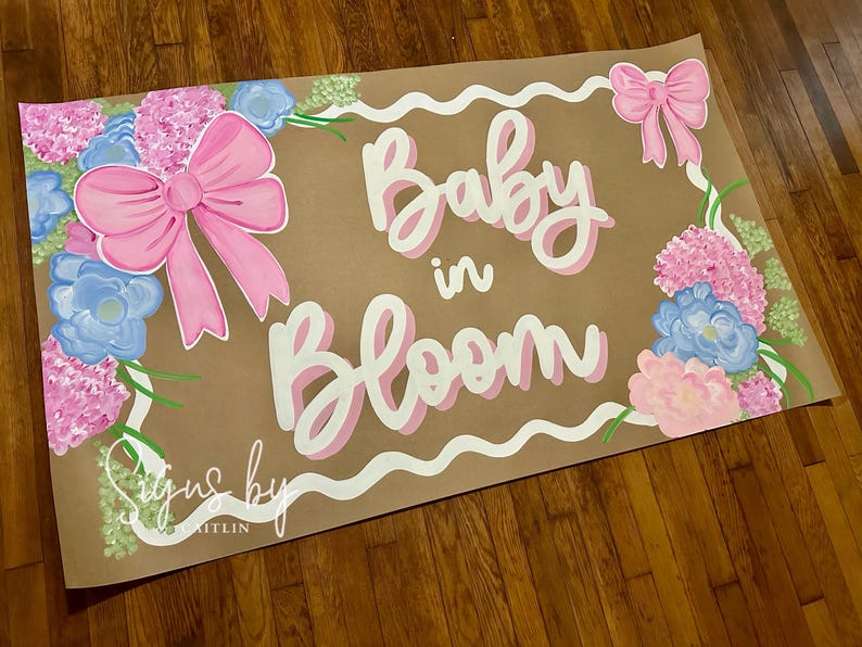 Custom Baby in Bloom Banner: Floral Baby Shower Decoration - Etsy