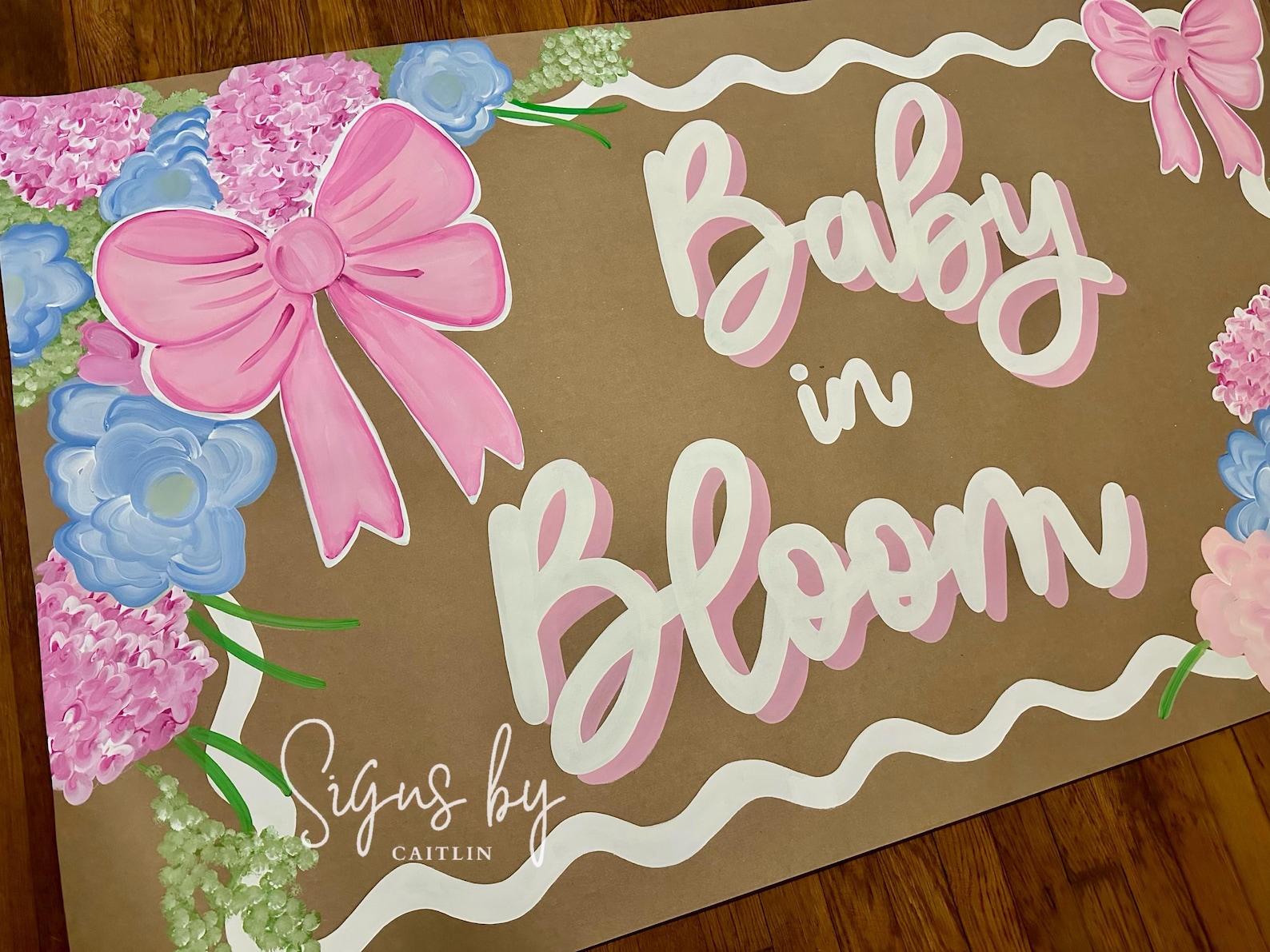 Custom Baby in Bloom Banner: Floral Baby Shower Decoration - Etsy