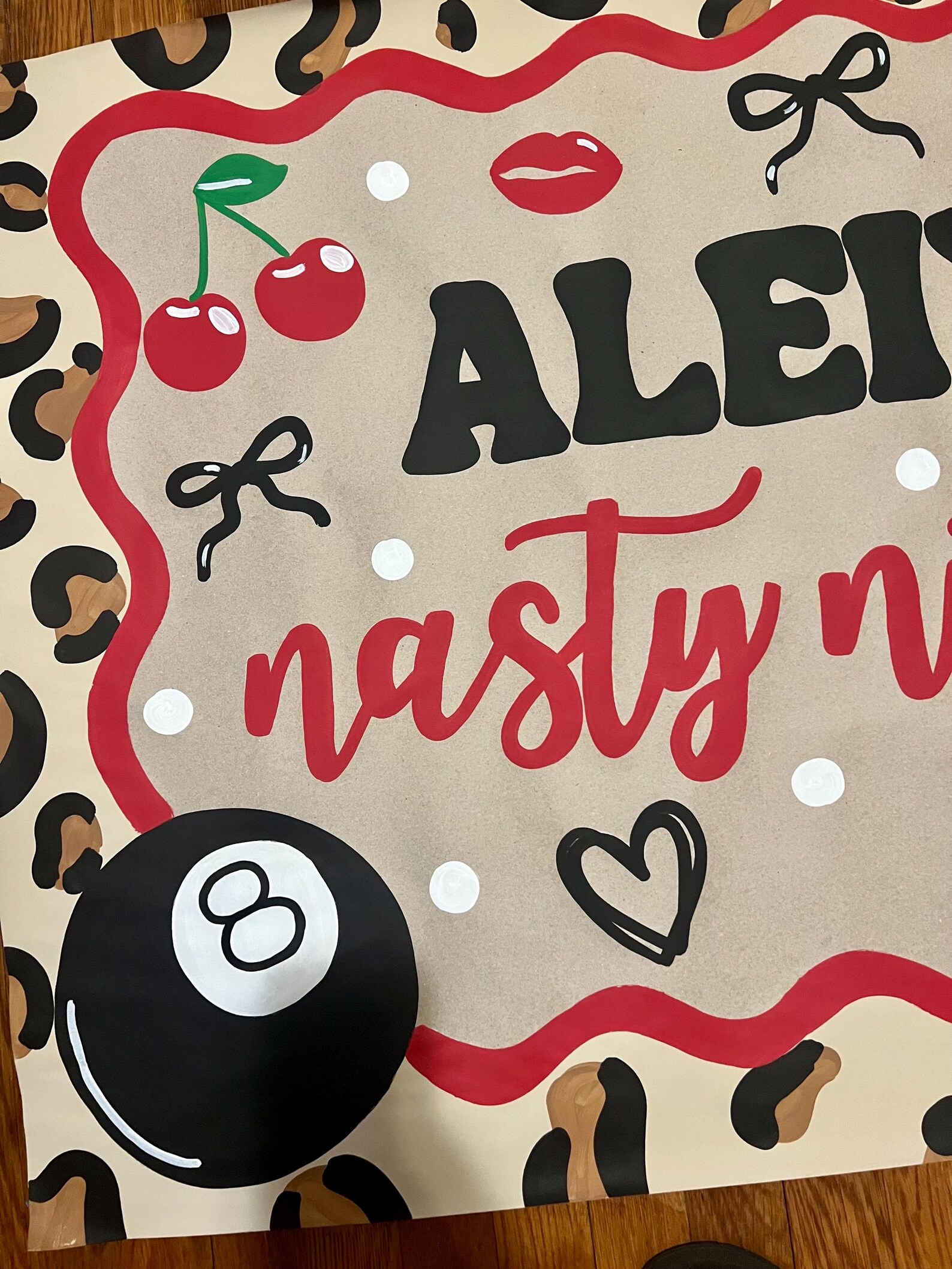 Nasty 19 Birthday Banner | Custom Birthday Banner | Cheetah Print ...
