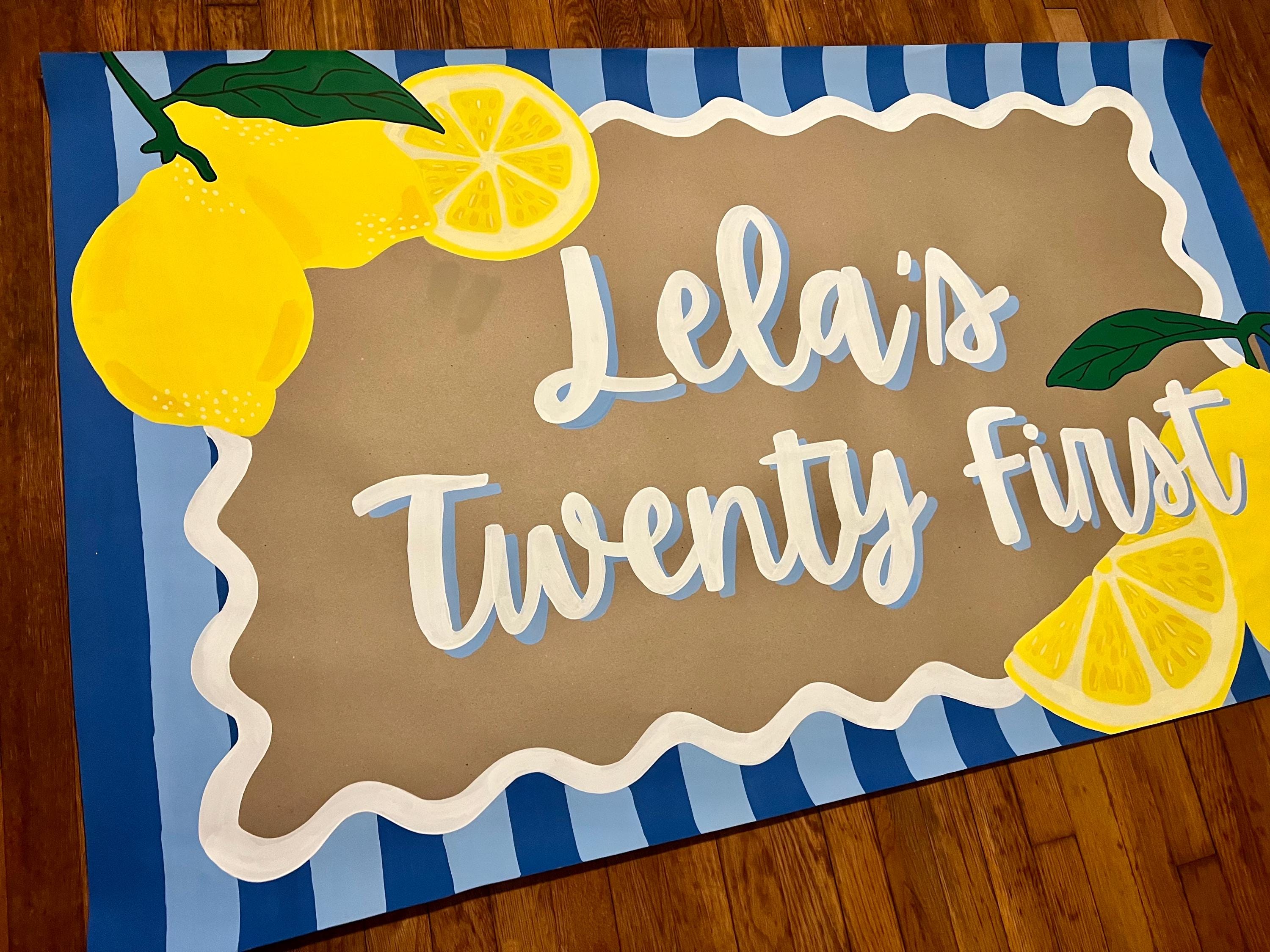 Lemon Birthday Banner - Amalfi Coast Birthday Decor - Lemon Theme Party ...