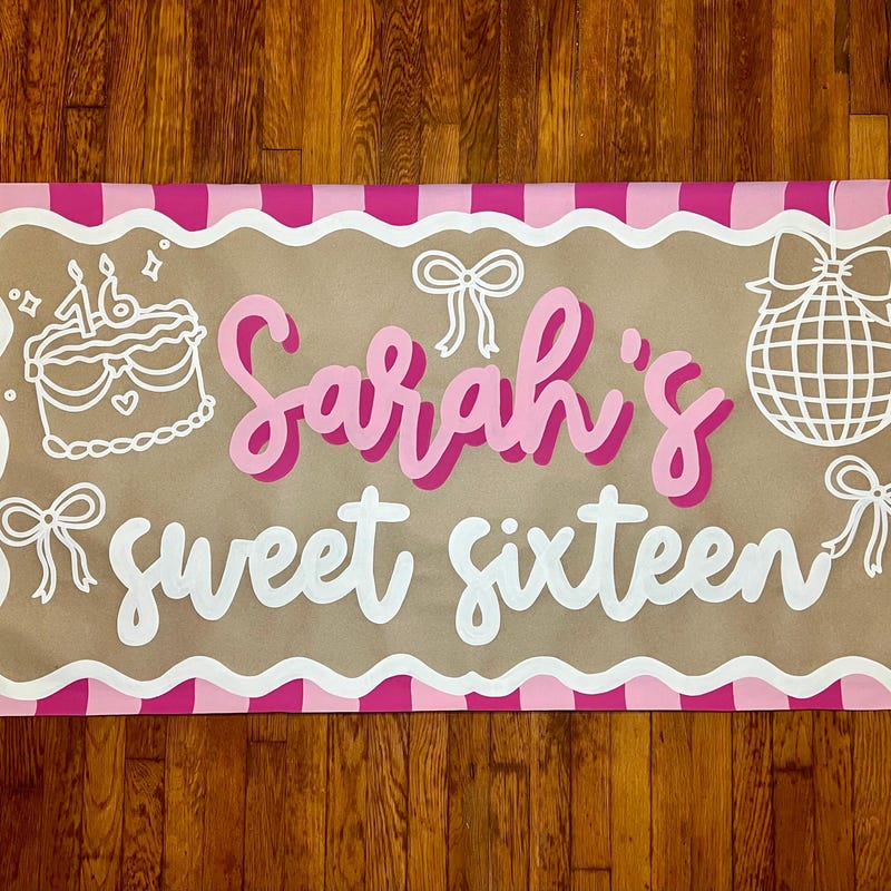 Sweet 16 Banner - Etsy
