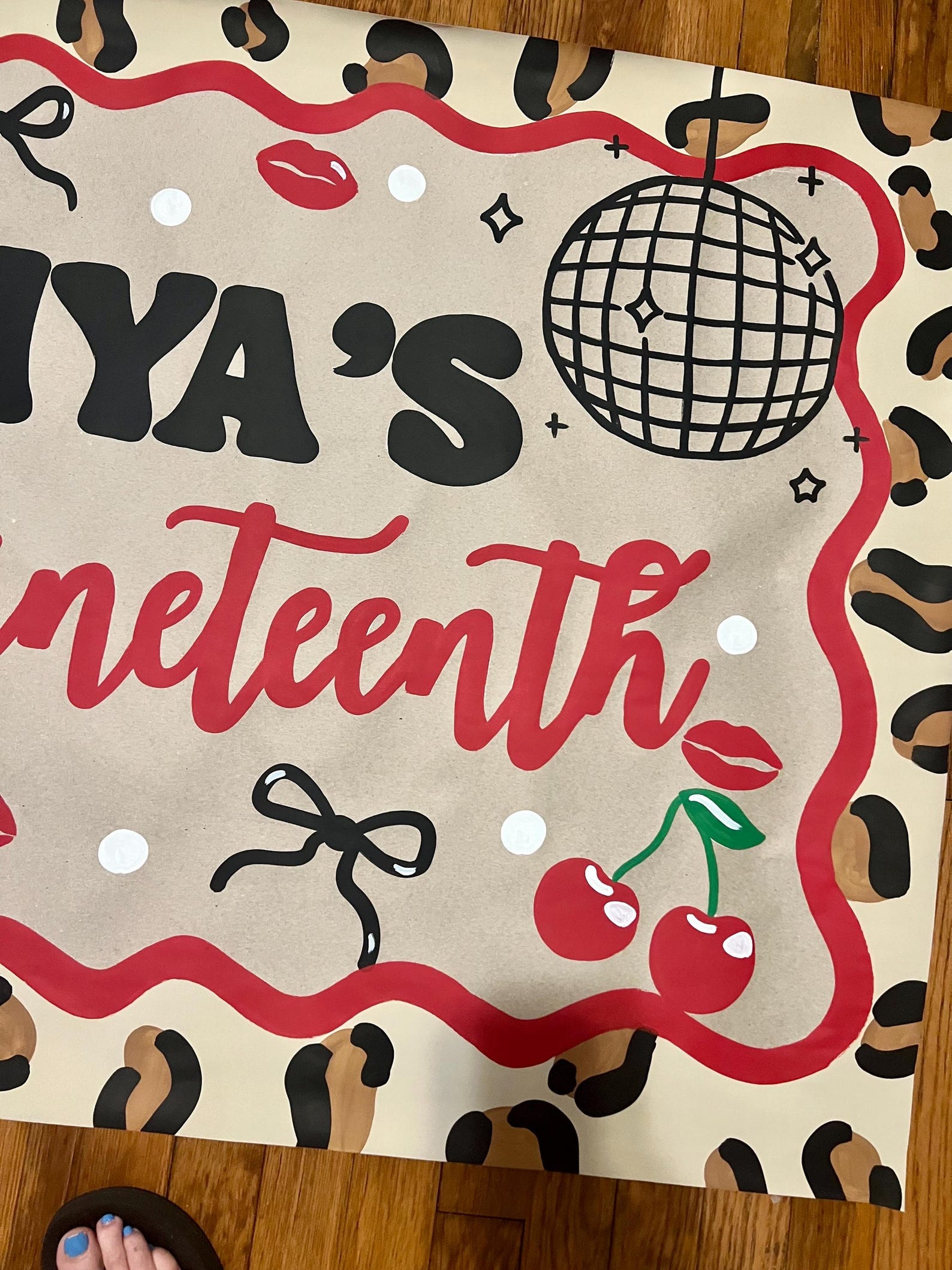 Nasty 19 Birthday Banner | Custom Birthday Banner | Cheetah Print ...