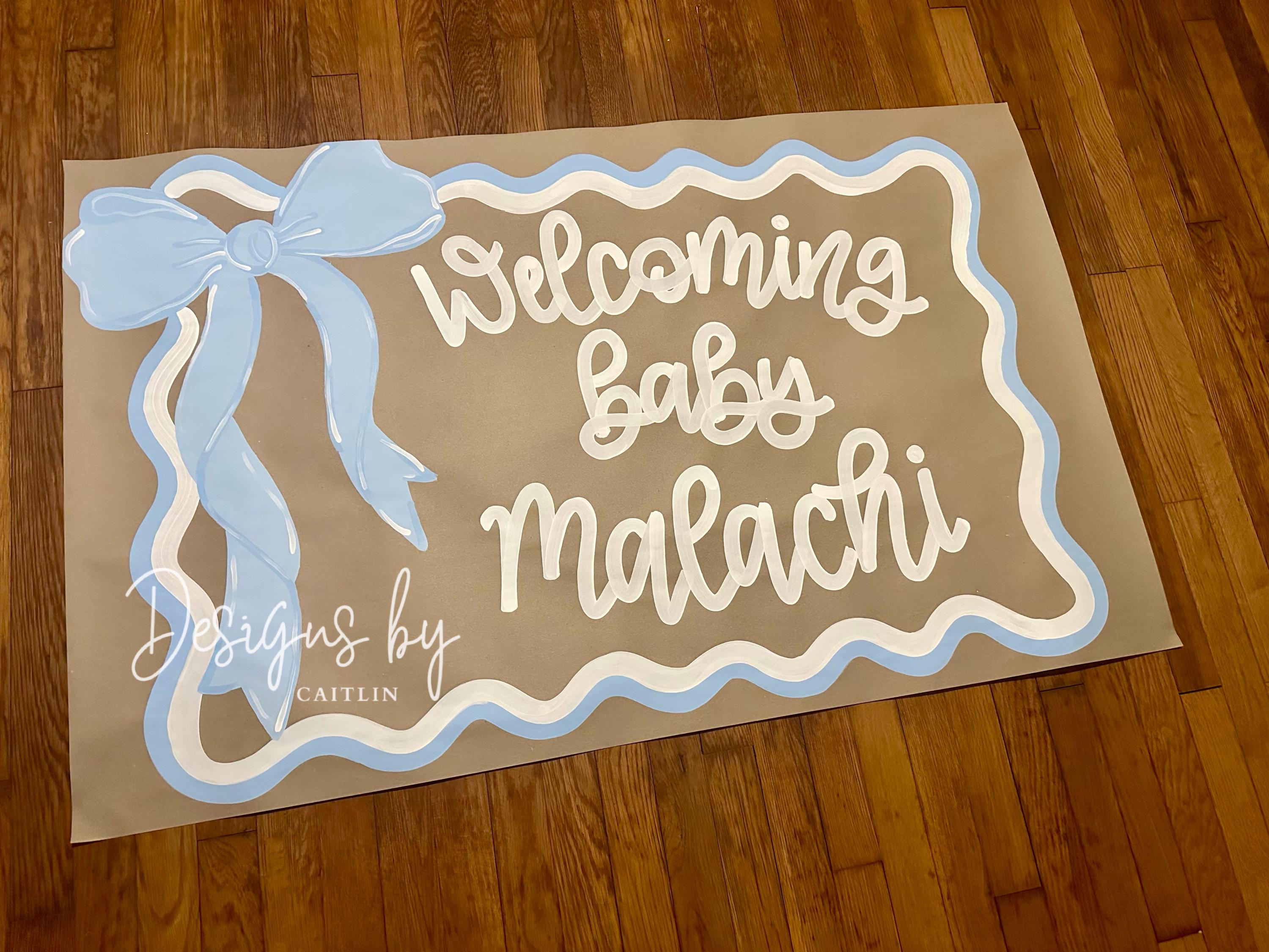 Baby Shower Banner – Custom Hand Painted Baby Shower Sign ...