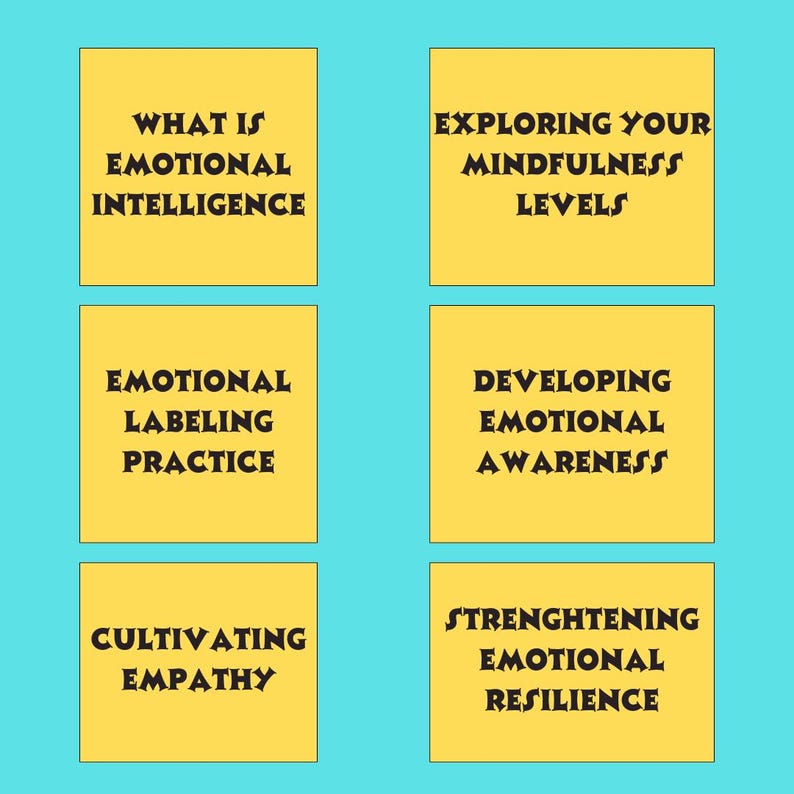 Emotional Intelligence Workbook, Self-awareness, Empathy & Resilience ...