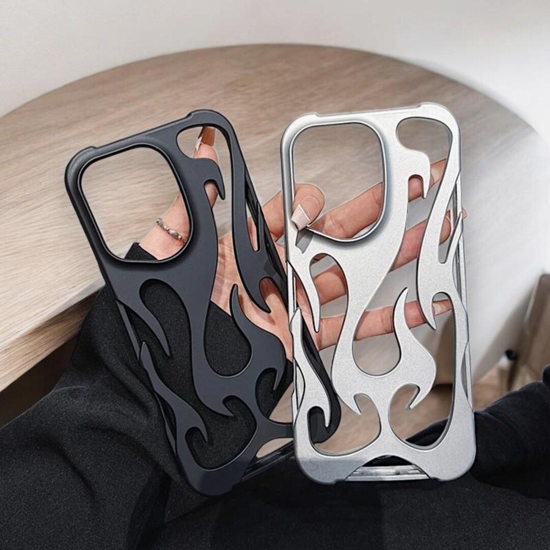 Fashion Matte 3D Flame Case – Hollow Design, Electroplated Soft Cover for Iphone, Stylish and ...