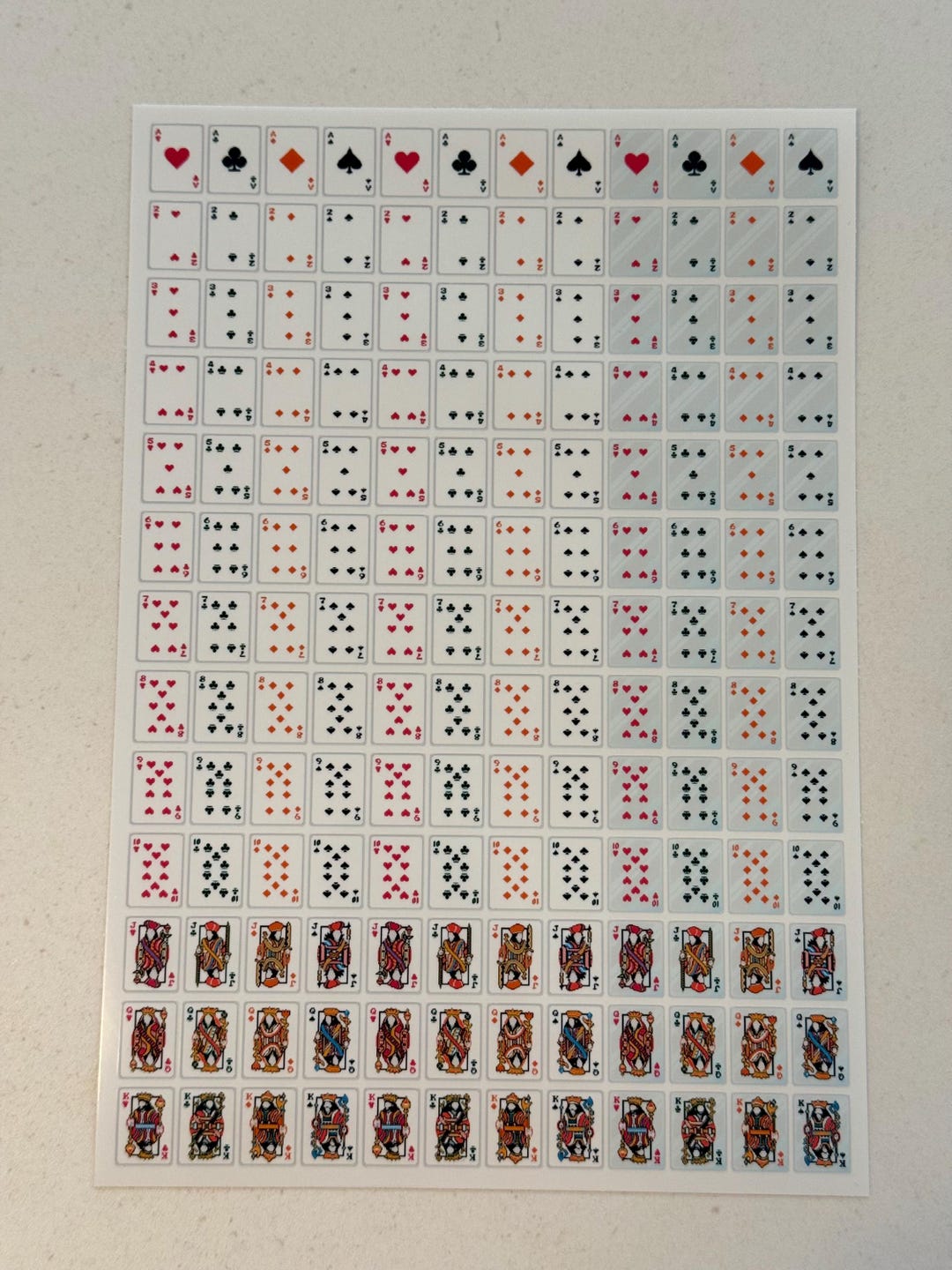 Balatro: All Basic & Glass Cards Sticker Sheet - High Quality Glossy ...