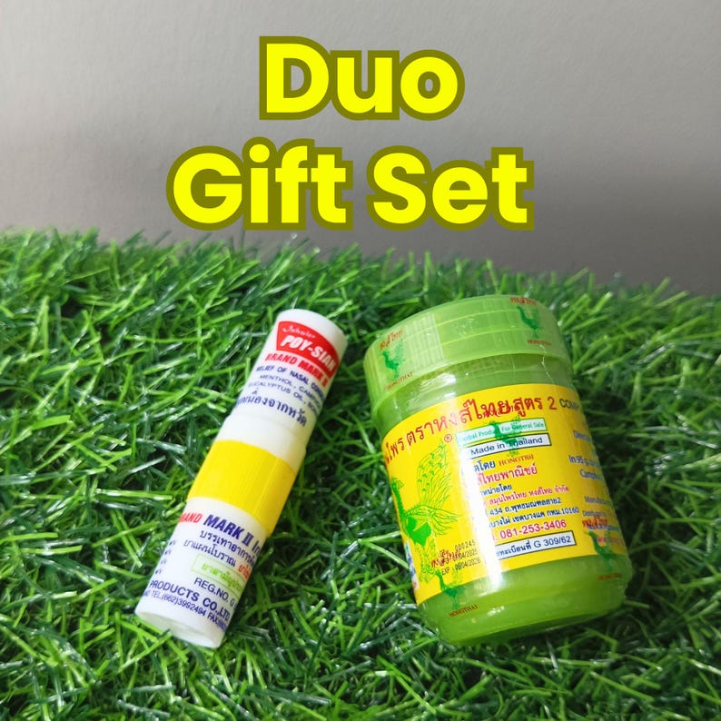 Thai Herbal Inhaler Duo: Hong Thai & Poy Sian - Aromatherapy Gift Set ...