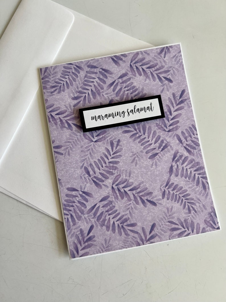 Maraming Salamat thank You Card Your Choice Handmade Blank Card ...