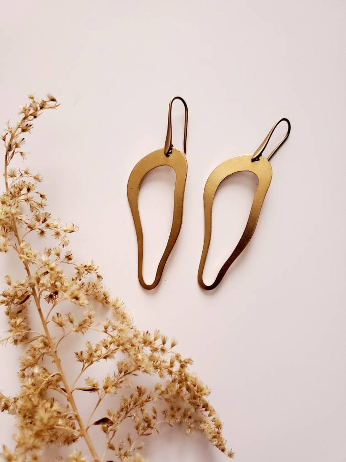 Gold Abstract Hoop Earrings//gold Circle Earrings//african Gold ...