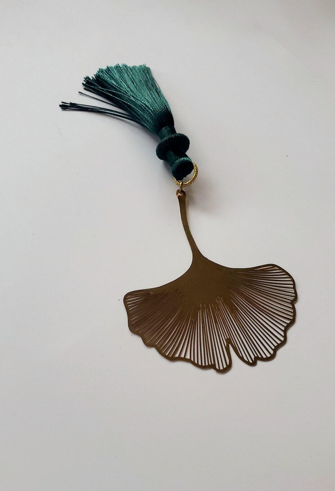Gingko Leaf Bookmark//lux Brass Forever Bookmark// Tassel Bookmark ...