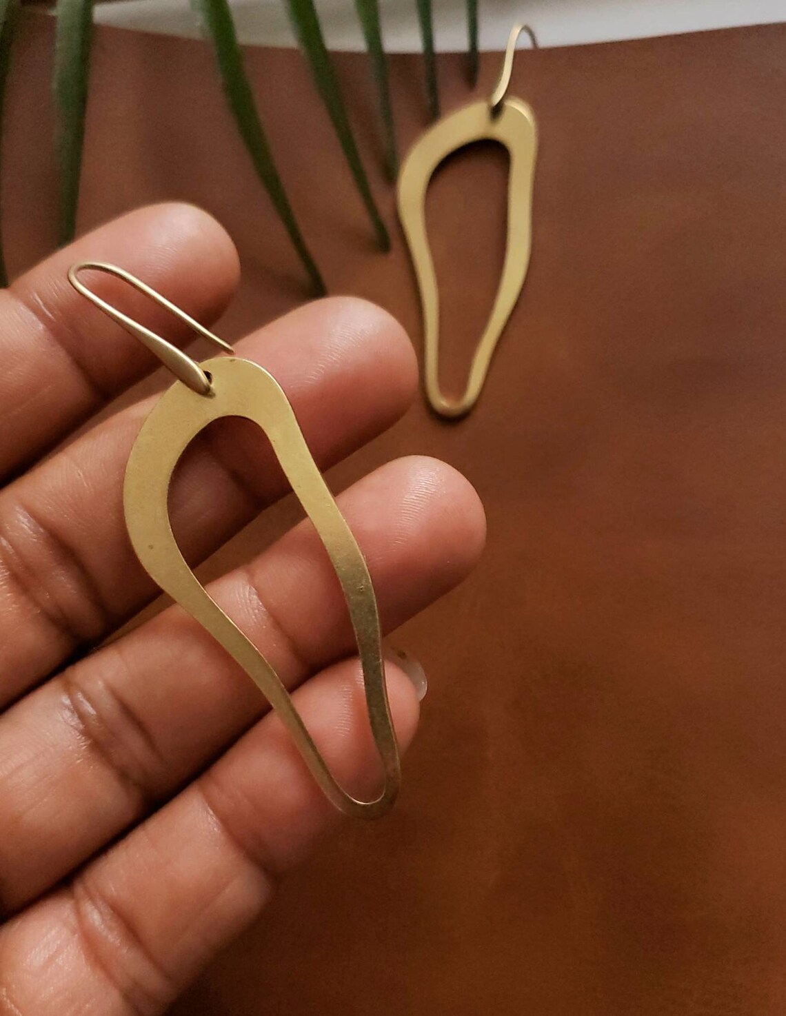 Gold Abstract Hoop Earrings//gold Circle Earrings//african Gold ...