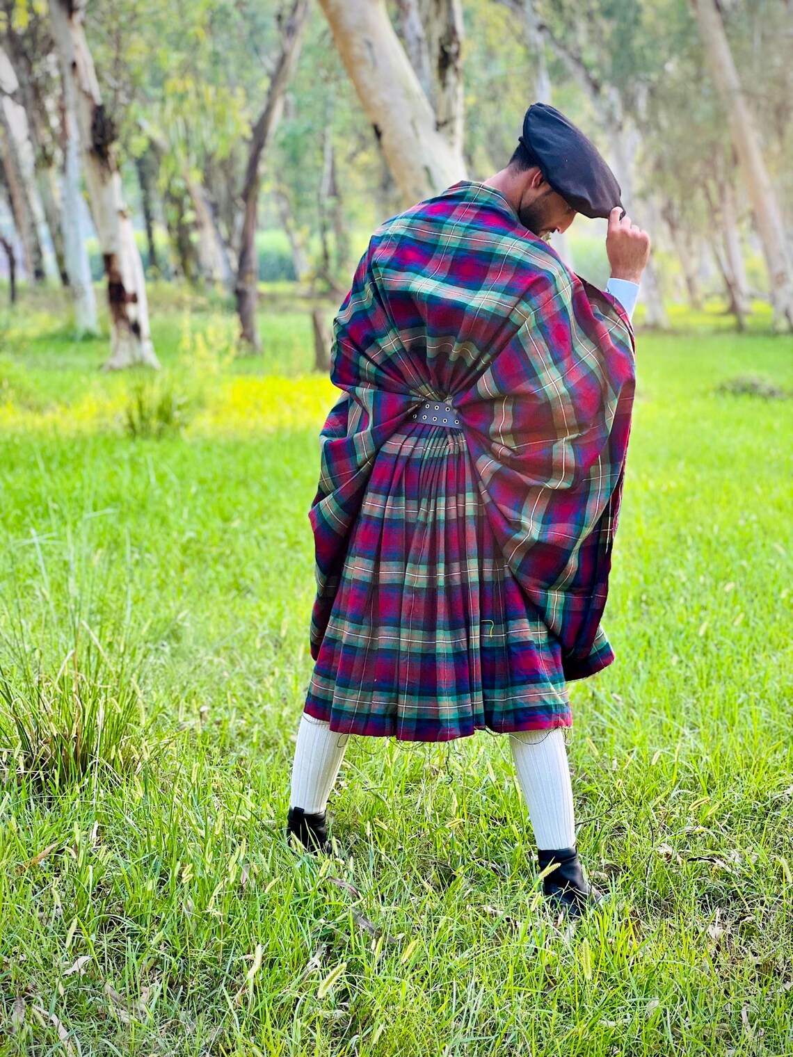 Traditional Scottish Great Kilt Men’s Highland Wool Outlander Tartan ...