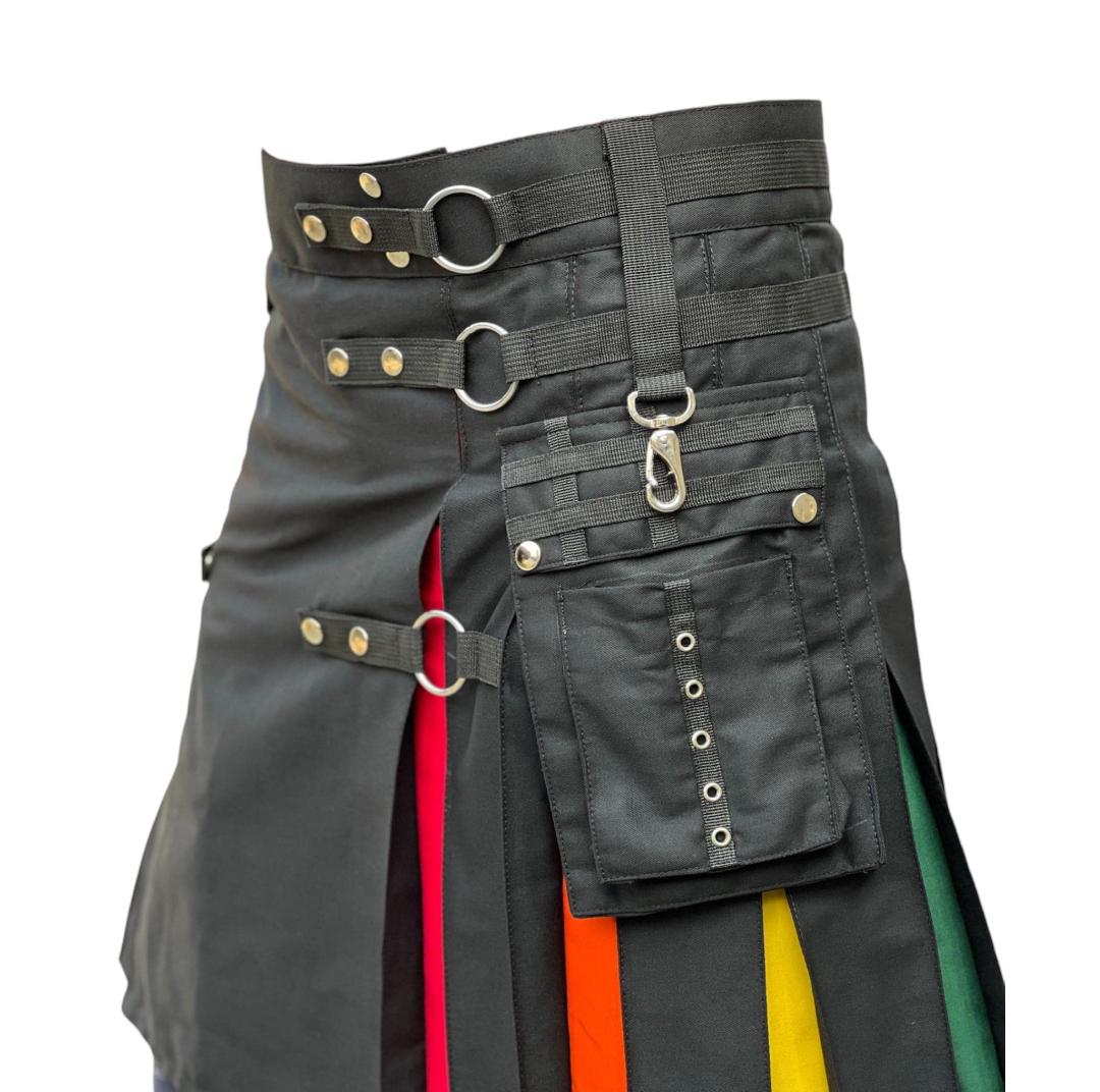 Men’s Pride Kilt Scottish Hybrid Rainbow Utility Kilt Handmade LGBT Gay ...