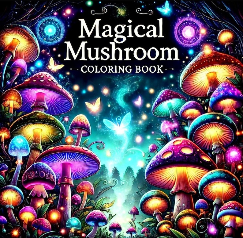 Magical Mushrooms Coloring Book - Etsy