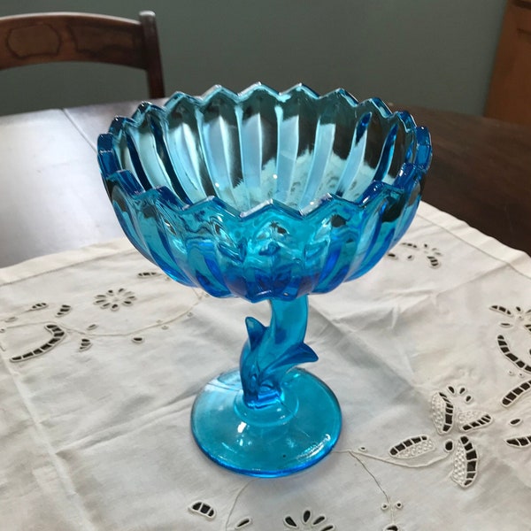 Blue Glass Compote - Etsy