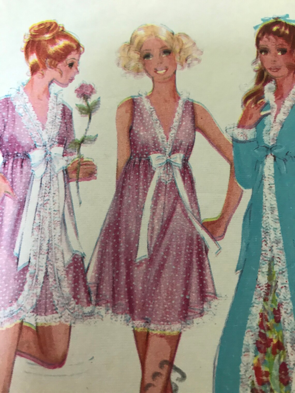 Robe Nightgown Sewing Pattern Misses Empire Robe Nightgown | Etsy